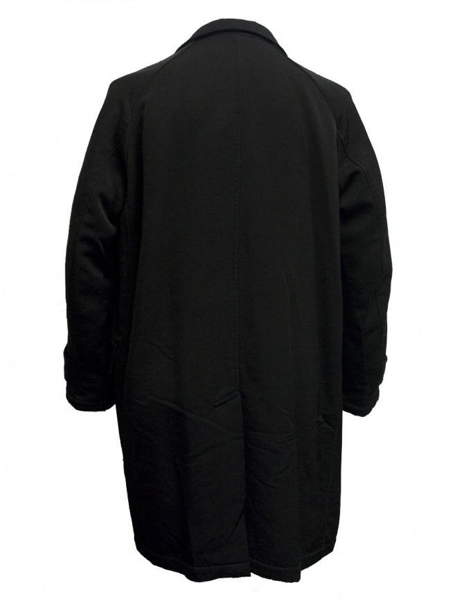 Kolor Black Wool Blend Coat with Brown Pocket