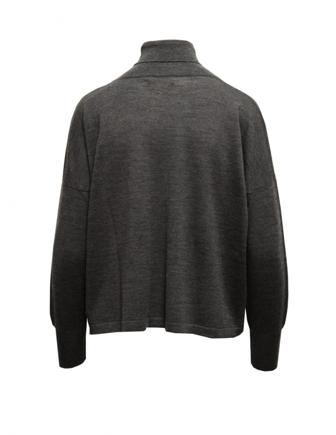 Ma'ry'ya women's turtleneck sweater in dark grey color with pocket