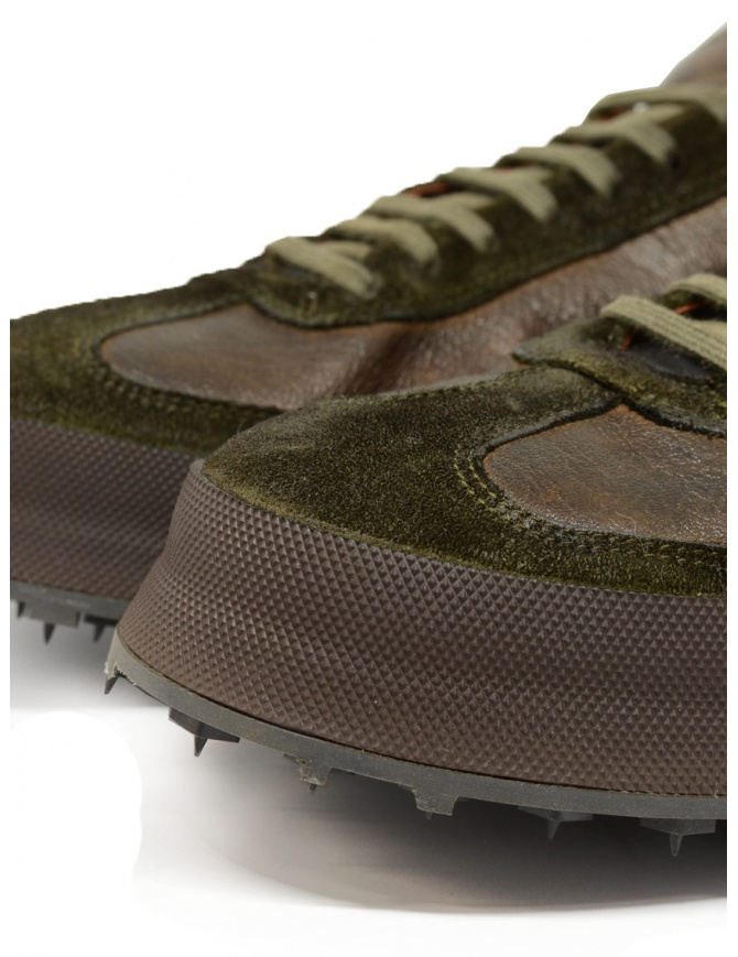 Shoto sneakers da uomo in pelle e suede marrone scuro