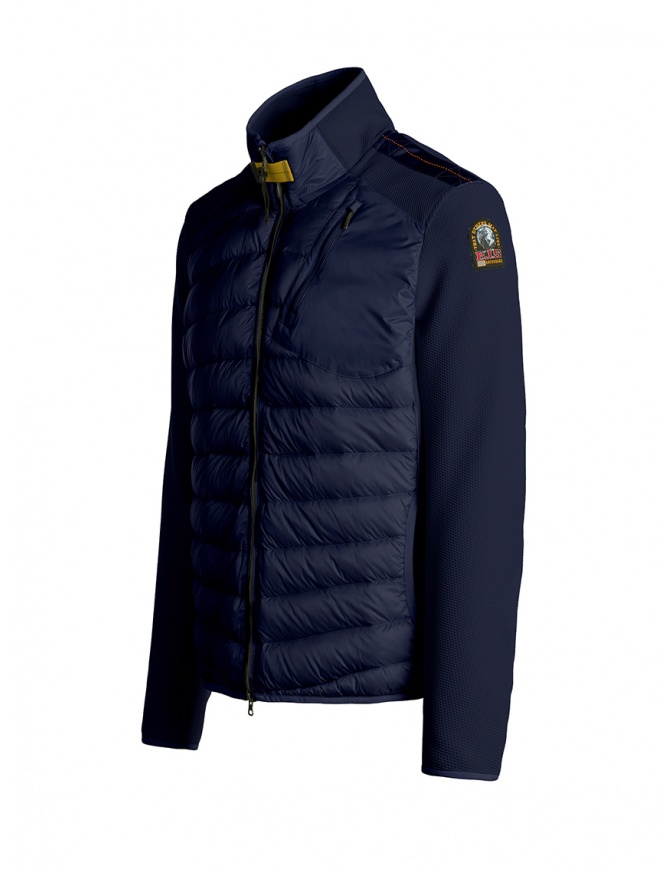 Parajumpers Jayden navy blue down jacket with fabric sleeves