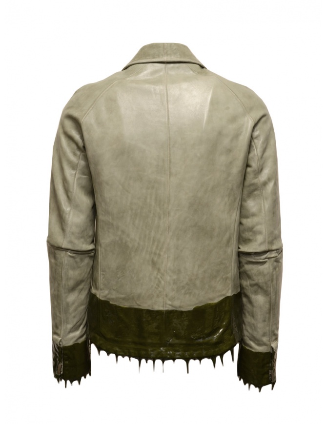 Carol Christian Poell LM/2498R leather jacket with drip-rubber hems