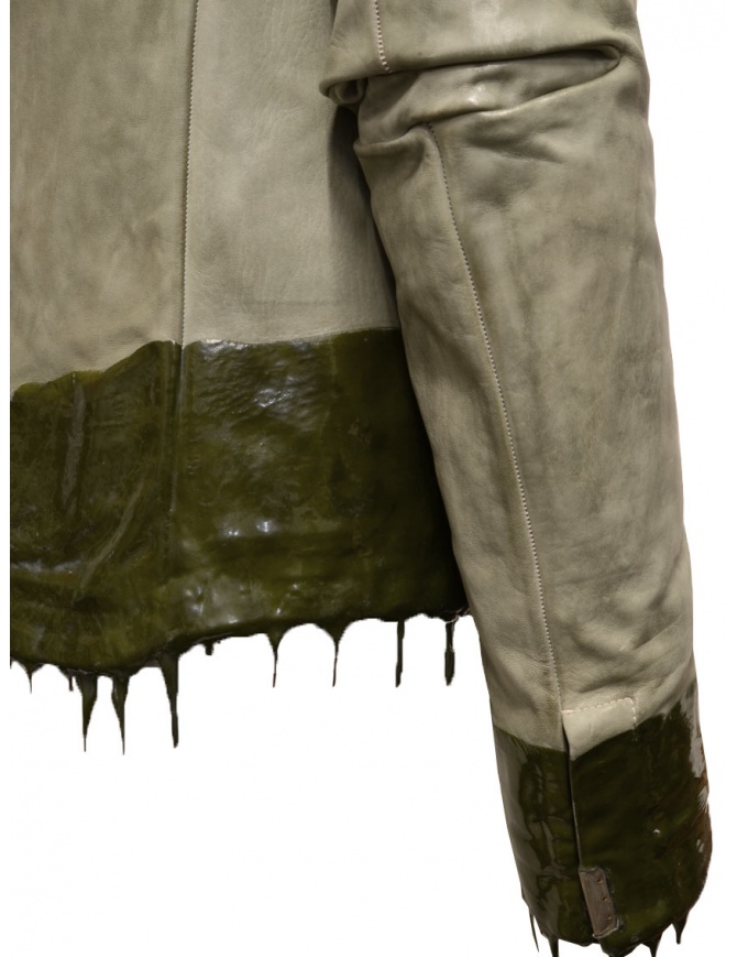 Carol Christian Poell LM/2498R leather jacket with drip-rubber hems