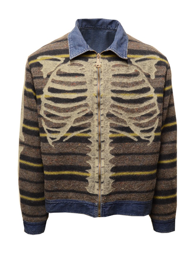 Kapital giacca reversibile in denim e lana da uomo