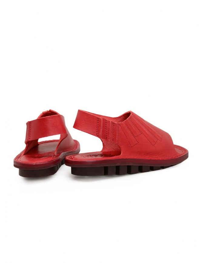 Trippen Rhythm red flat leather sandals for woman