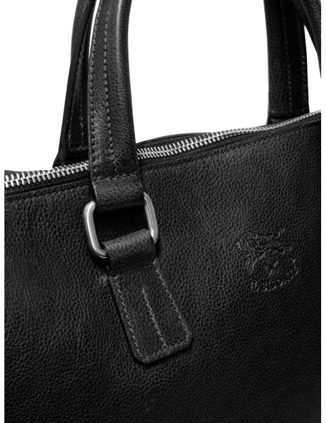 Il Bisonte black unisex satchel bag