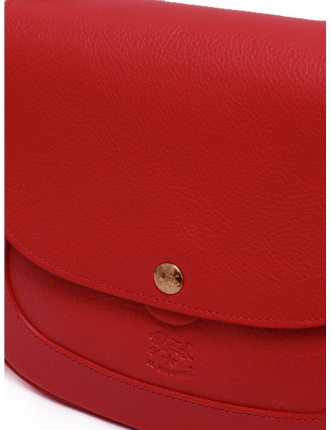 Il Bisonte shoulder bag with flap in red leather