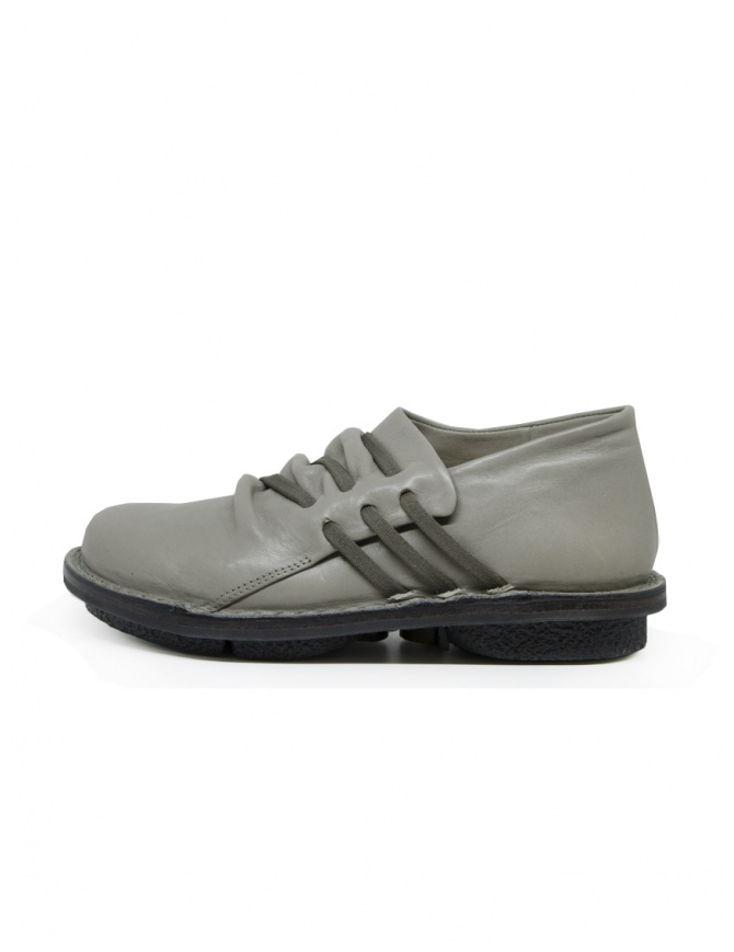 Trippen Thrill grey leather low shoes for women
