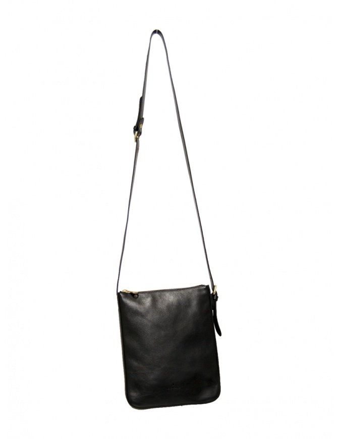 Il Bisonte small rectangular shoulder bag in black leather