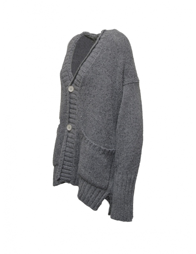 Ma'ry'ya maxi grey wool cardigan for woman