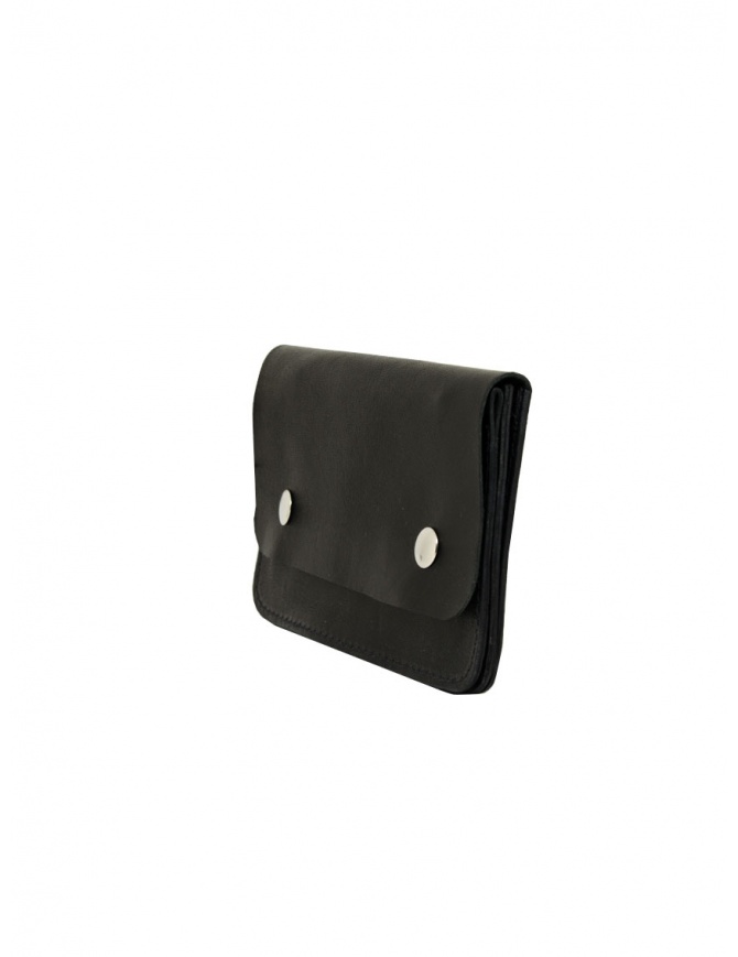 Guidi WT02 wallet in black pressed kangaroo leather