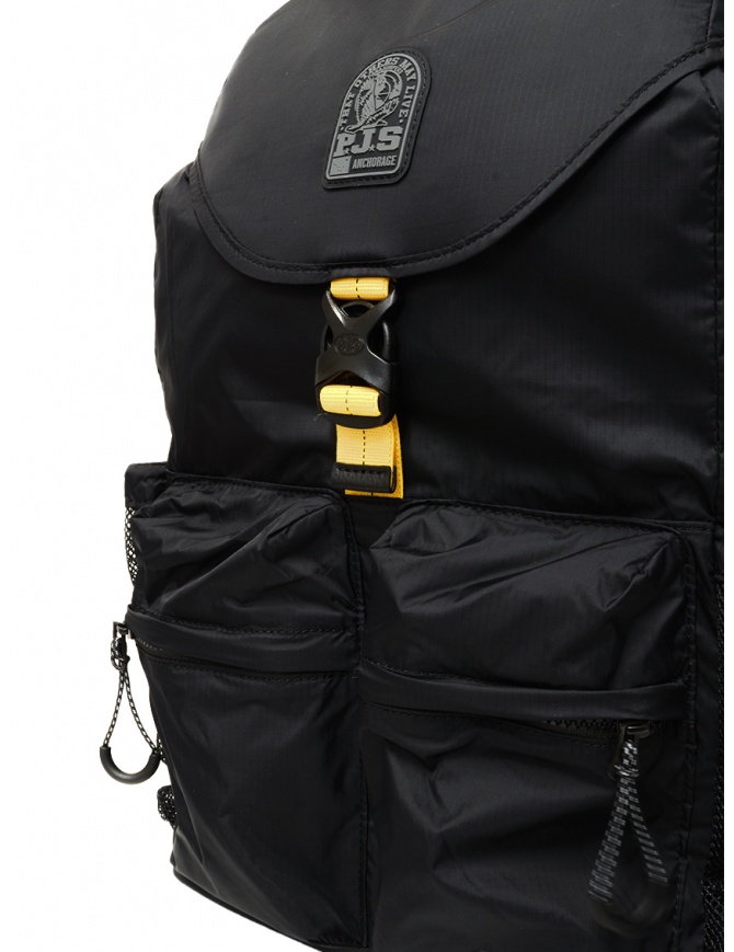 Parajumpers Mitchell black nylon multi-pocket backpack