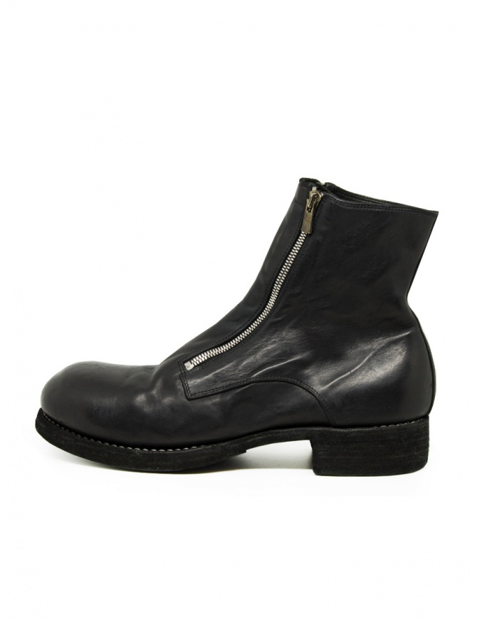 Guidi GR07FZ black double zipper horse leather men's boots