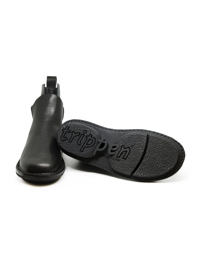 Trippen – Retreat black ankle boots with elastic strap