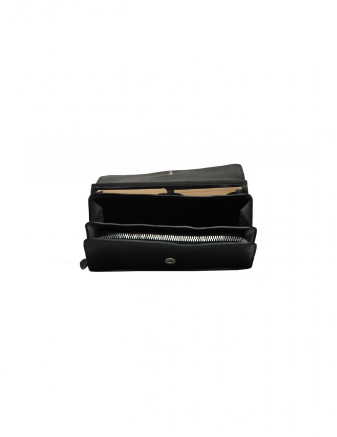 Il Bisonte Long Black Wallet in Leather 20% Off Online